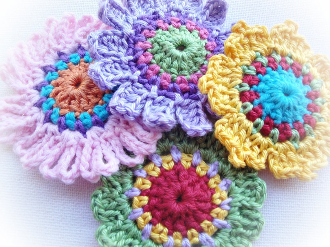 Set of Quick Flowers Crochet Patterns | Etsy