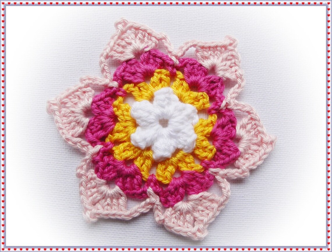 Rosette Crochet Pattern - Etsy