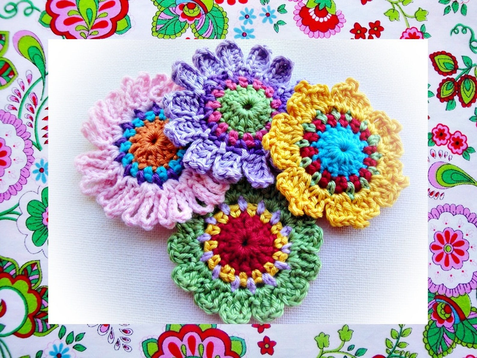 Set of Quick Flowers Crochet Patterns | Etsy