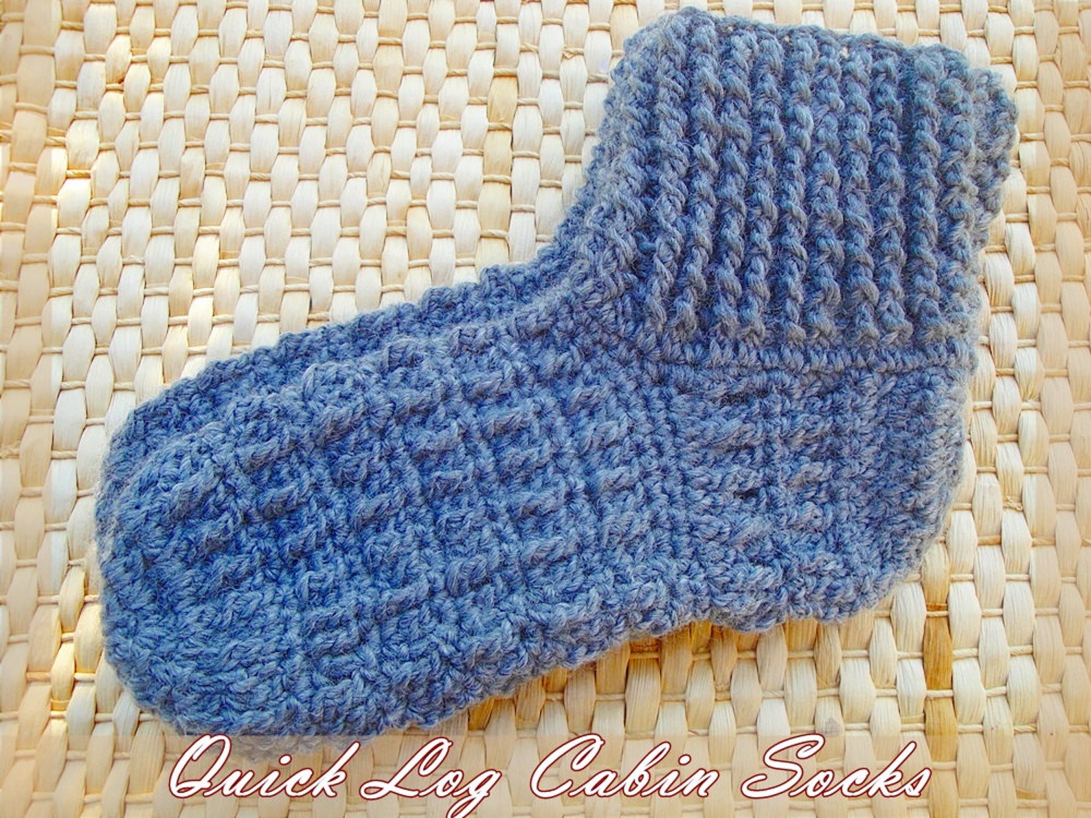 Quick Log Cabin Socks Crochet Pattern Unisex Adult Sizes - Etsy