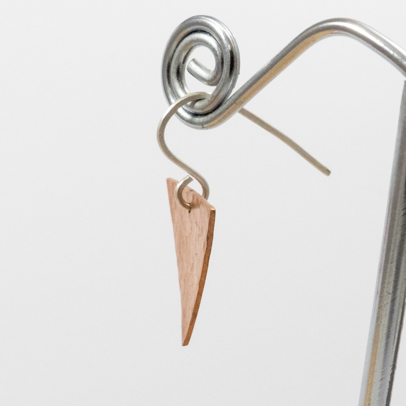Hammered Copper Triangle Earrings Copper Jewellery - Etsy