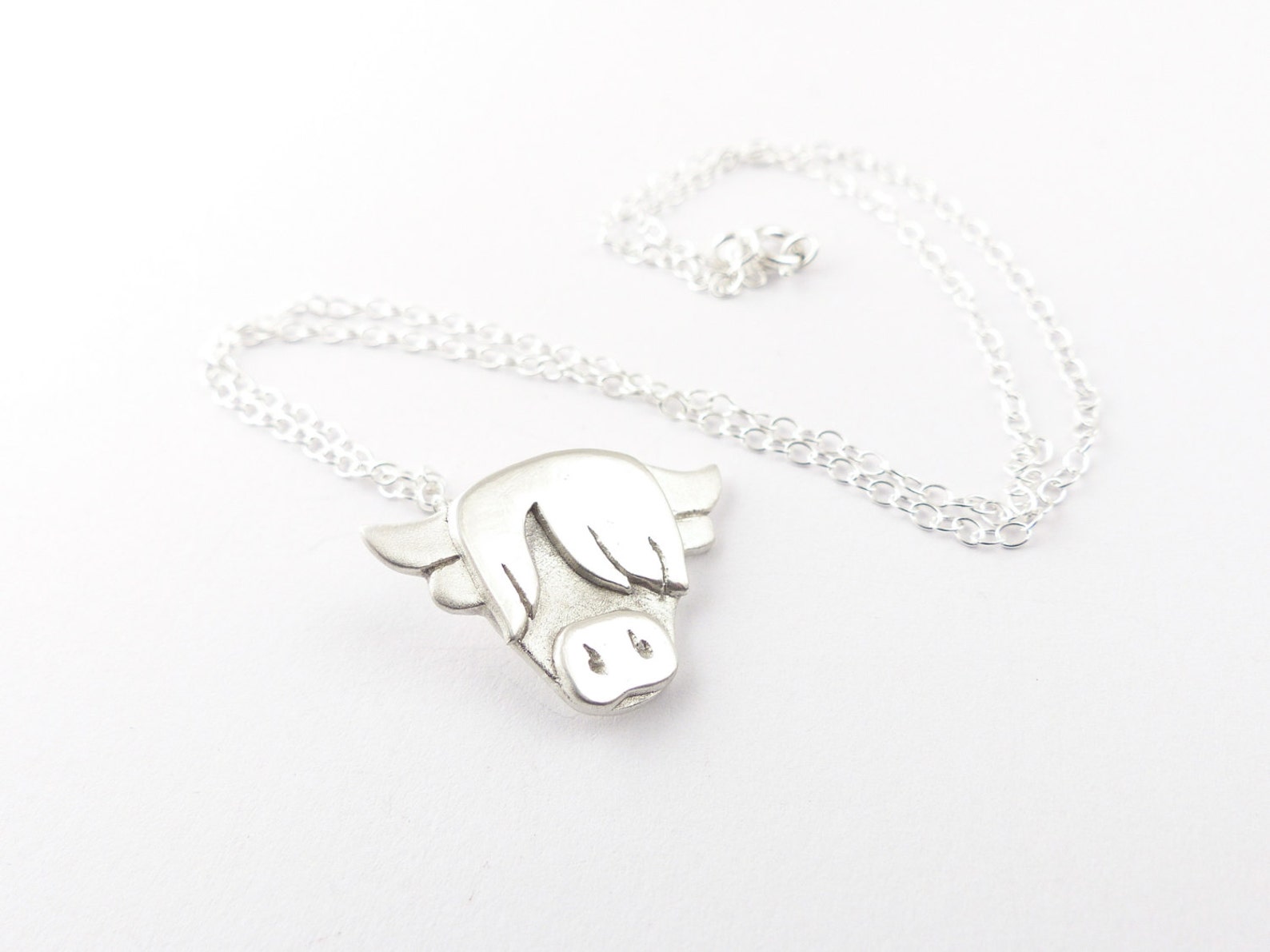 Highland Cow Animal Necklace - Scottish Jewellery - Scottish Necklace ...