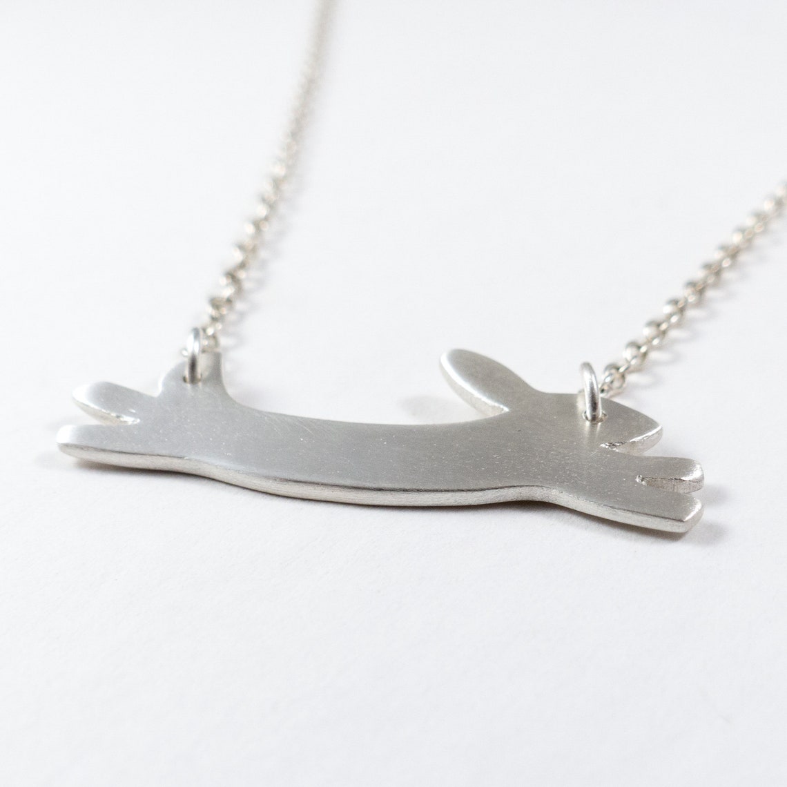 Silver Rabbit Necklace Rabbit Lover Gift Animal Necklace - Etsy