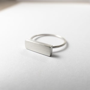 Silver Ring - Silver Bar Ring - Modern Minimalist Ring - Sterling ...