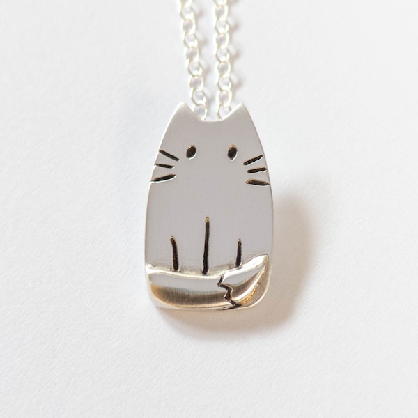 Cat Necklace - Etsy