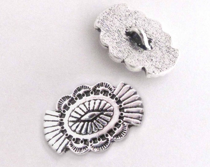 Southwestern Concho Pewter Shank Buttons, Tierracast Buttons Clasp ...