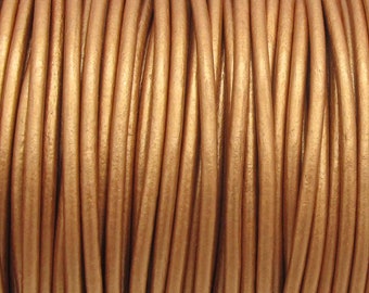 Gold Leather Cord | Etsy