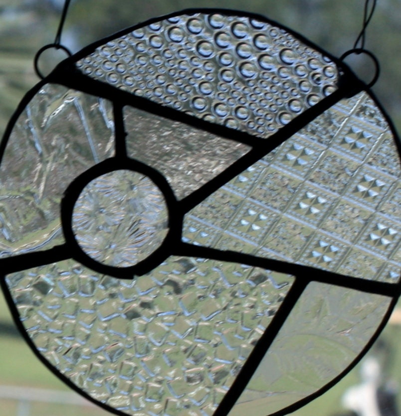Circle Clear Textured Glass - Etsy
