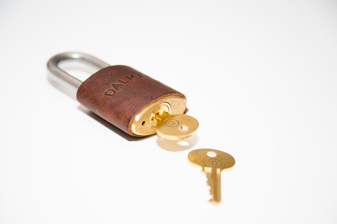 Leather Key Padlock 1.5" - Etsy