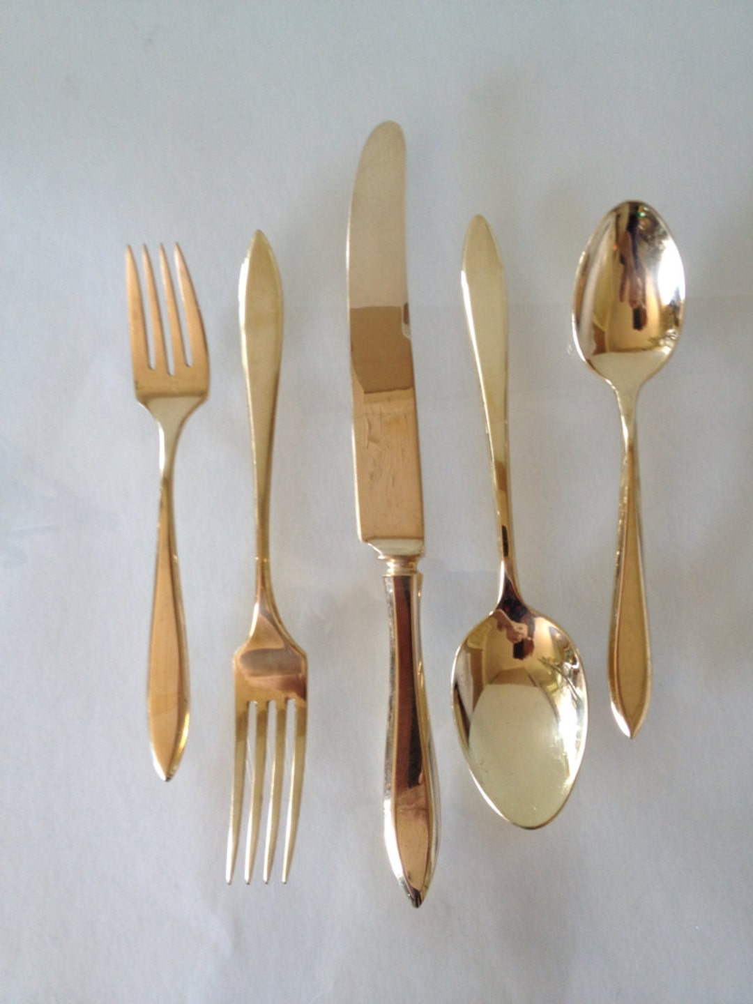Dirilyte Regal Gold Tone 5-piece Service Restored - Etsy