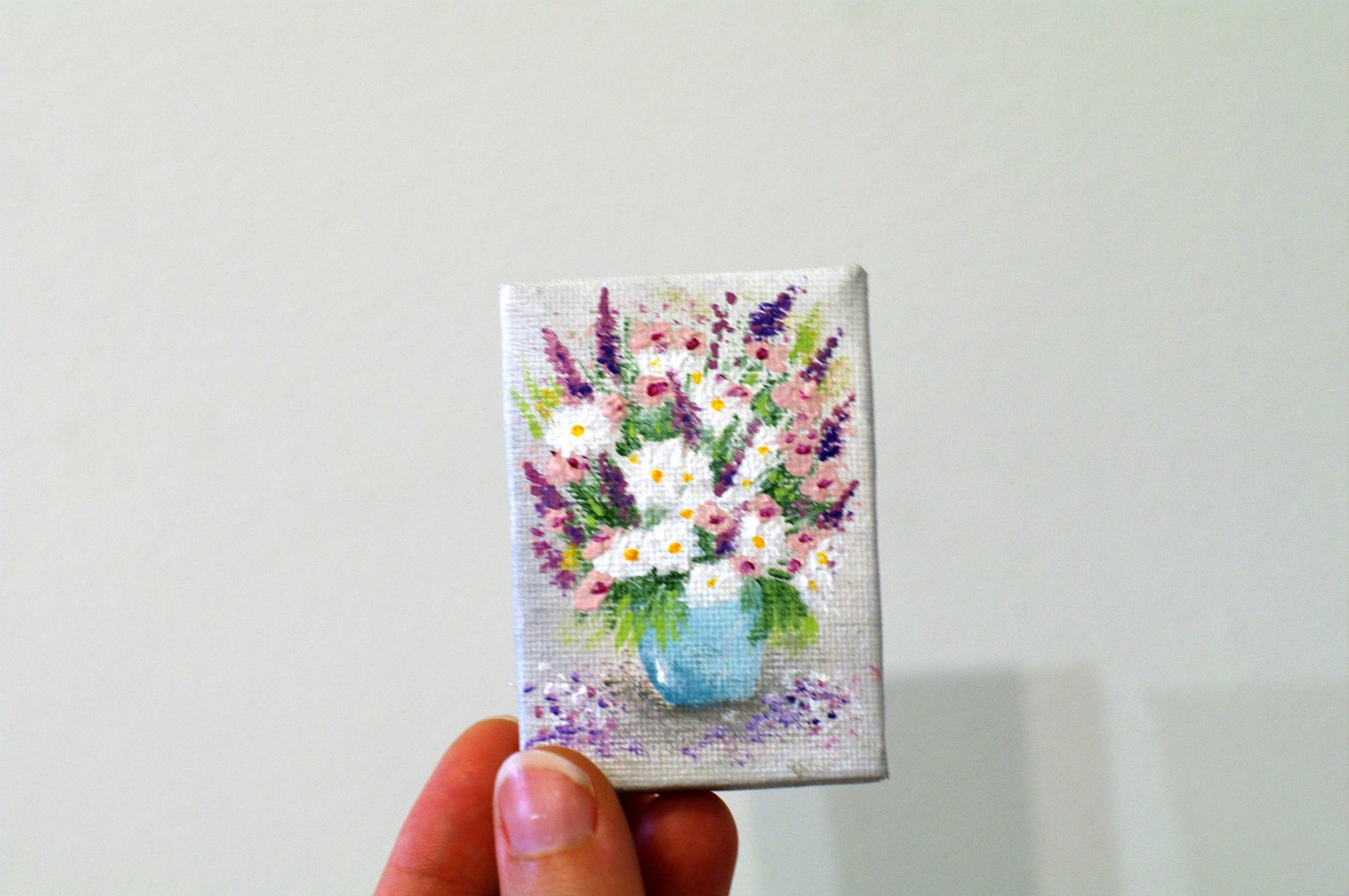 Mini canvas art Small painting on canvas original Tiny | Etsy