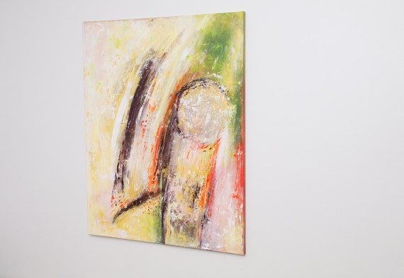 Earthy Tones Large Abstract Art Painting on Canvas Brown - Etsy