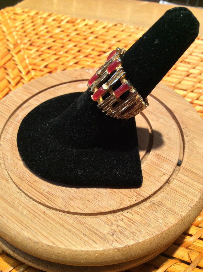 Vintage Gold MCM Costume Ring | Etsy