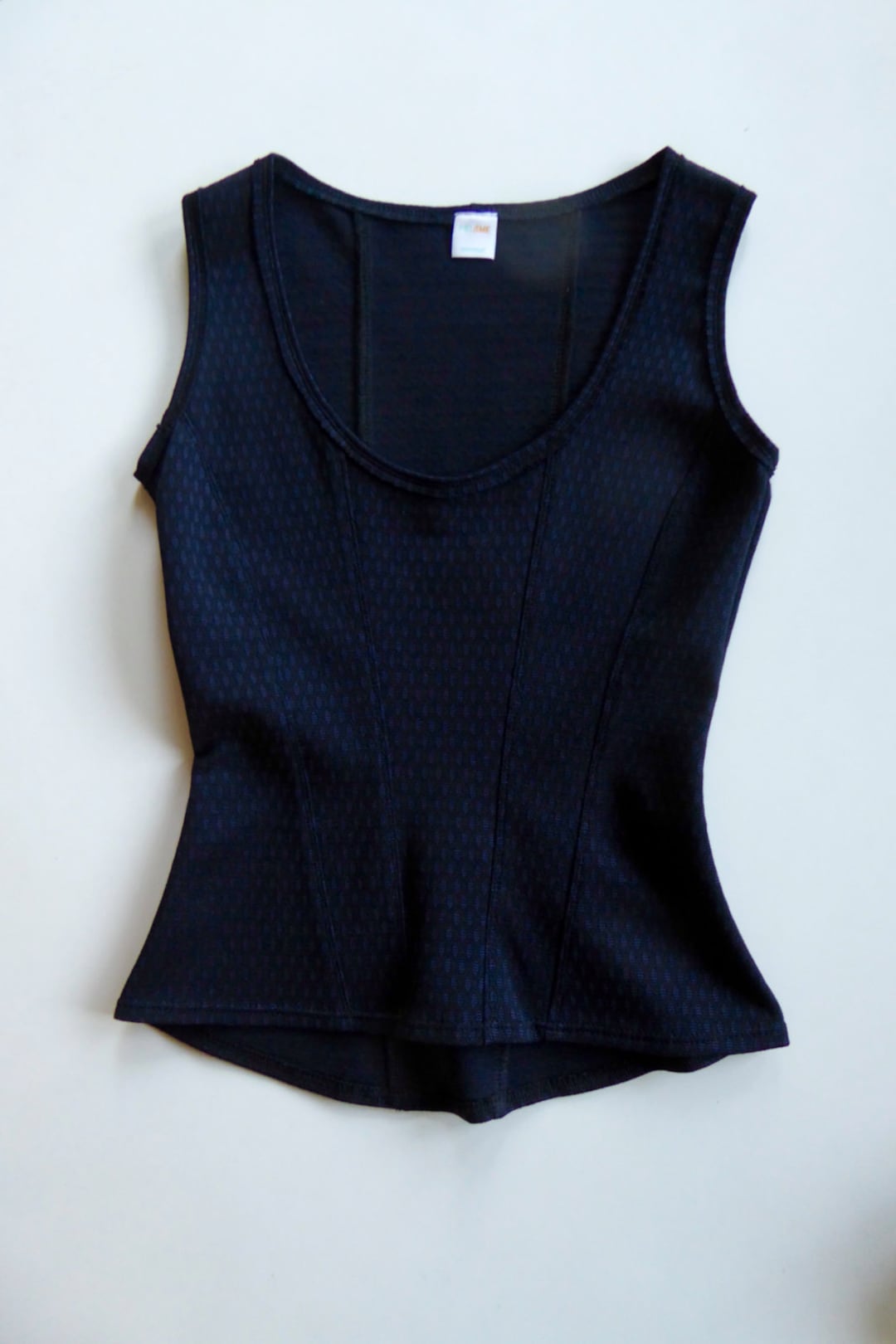 Black Jacquard Stretch Coset Top - Etsy