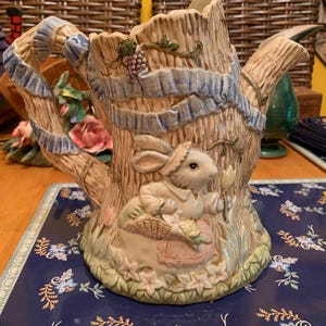 Fitz and Floyd 1989 Easter Bunny Pitcher - Etsy