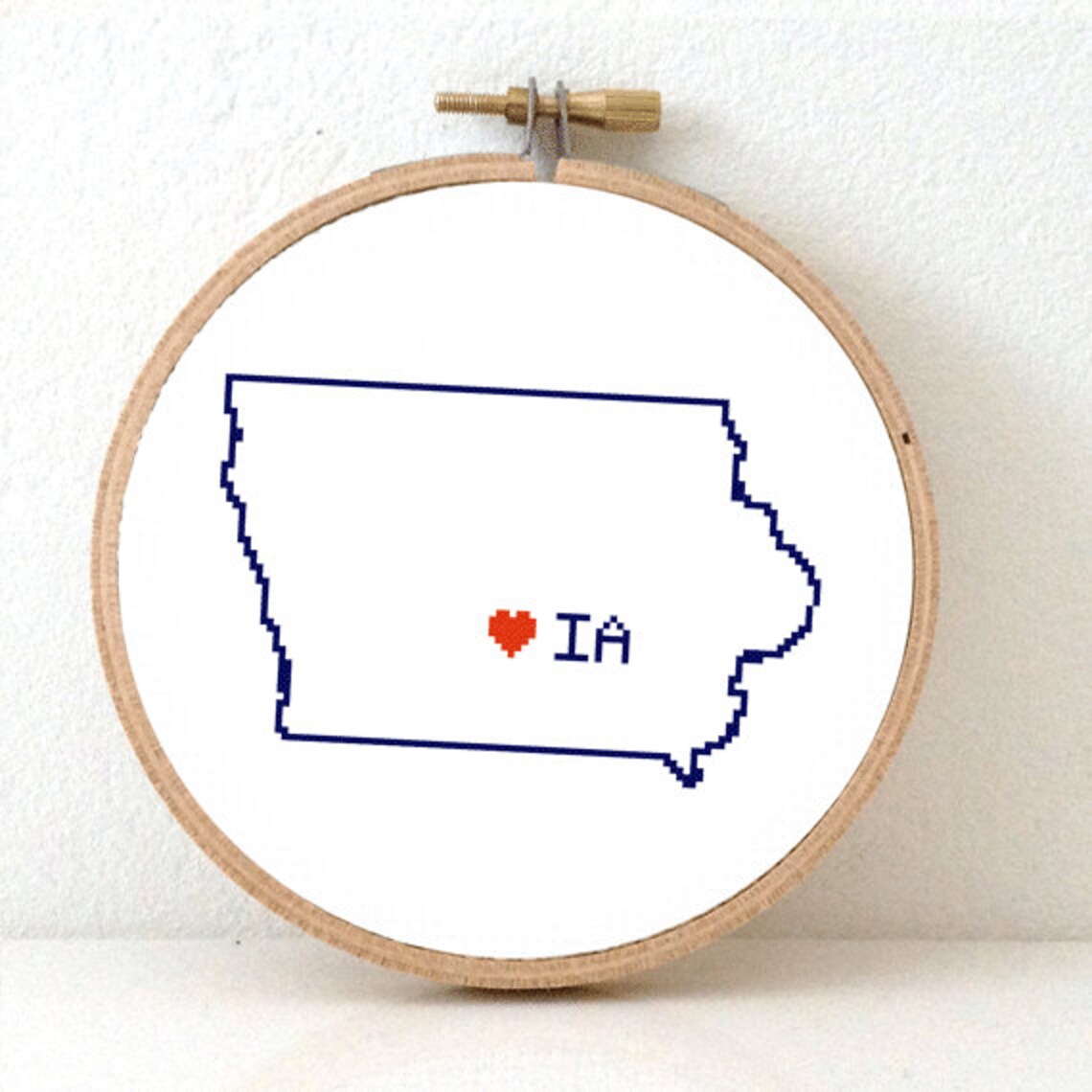 IOWA Map Cross Stitch Pattern | Iowa Xtitch Chart for Beginners Des ...