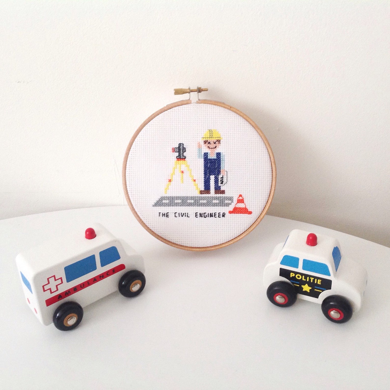 2 X DIY GIFT for Civil Engineer. Professions Cross Stitch Pattern. Road ...