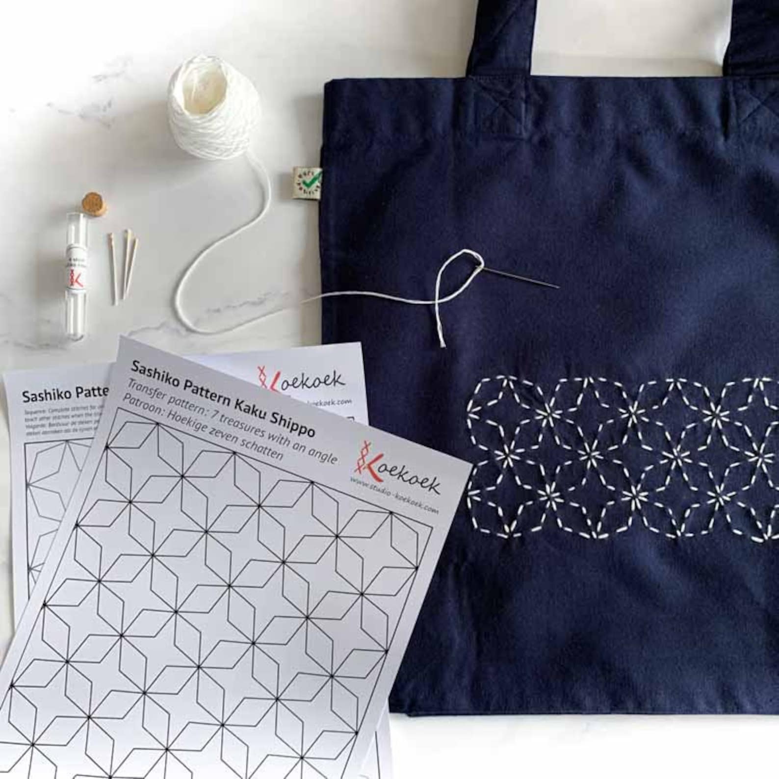 Sashiko Patterns PDF With 15 Transfer Patterns & Instructions for ...