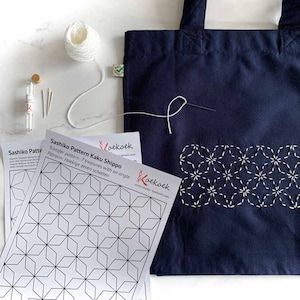 Sashiko Patterns PDF With 15 Transfer Patterns & Instructions for ...