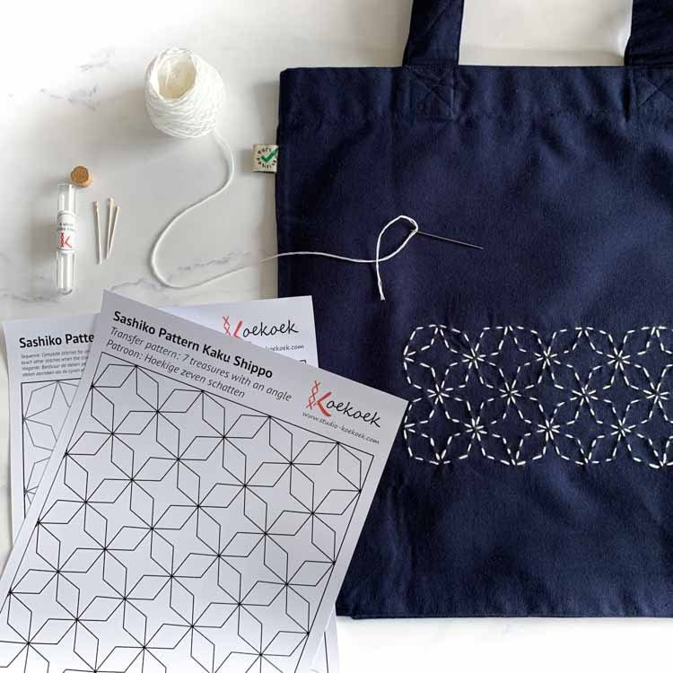 Sashiko Patterns PDF With 15 Transfer Patterns & Instructions for ...