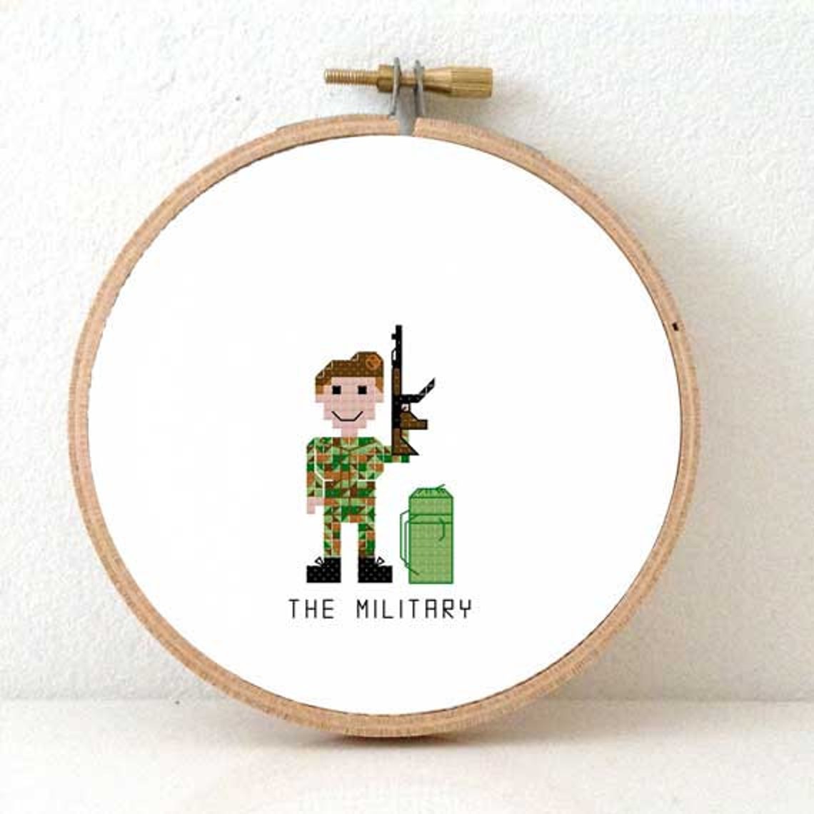 2 x Military cross stitch pattern Male and Female Soldier | Etsy