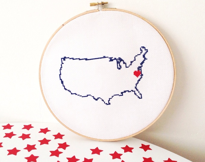 BRAZIL Map Modern Cross Stitch Pattern. Brazil Art. Carnaval Gift ...