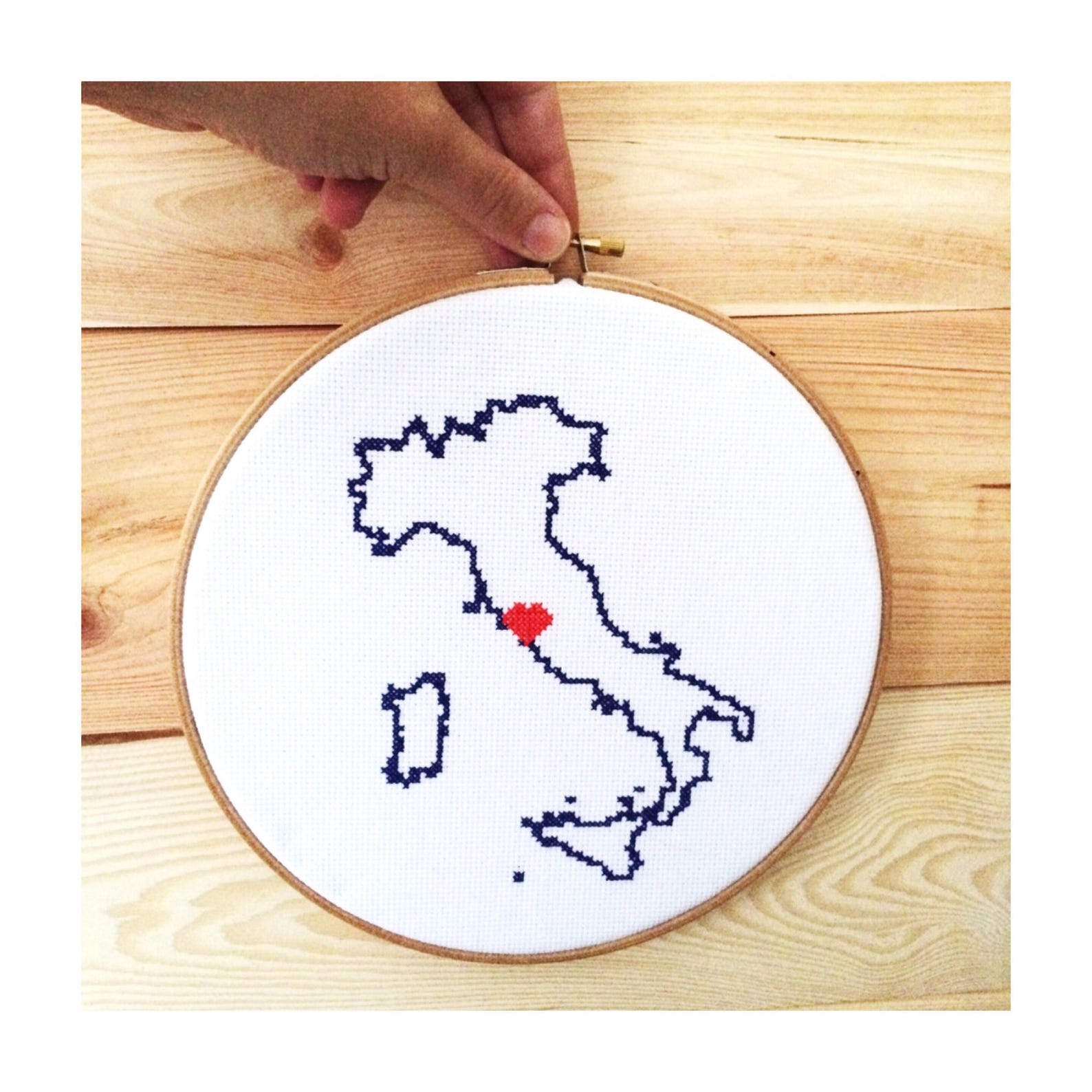The Original Italy Map Cross Stitch Pattern Italia - Etsy