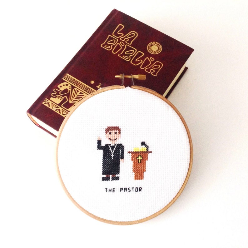 2 X Pastor Cross Stitch Pattern. DIY Gift for Preacher at Wedding. Gift ...