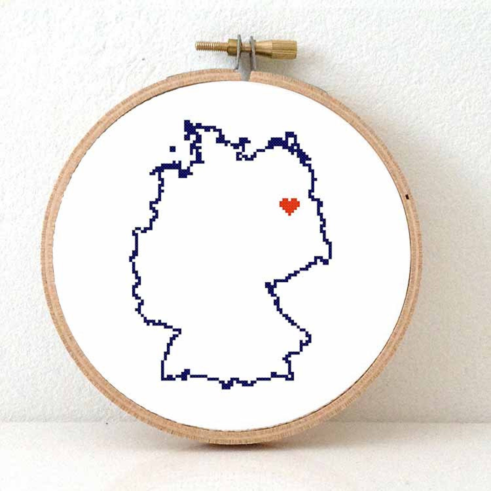 Germany Map Cross Stitch Pattern | German Needlepoint Pattern ...