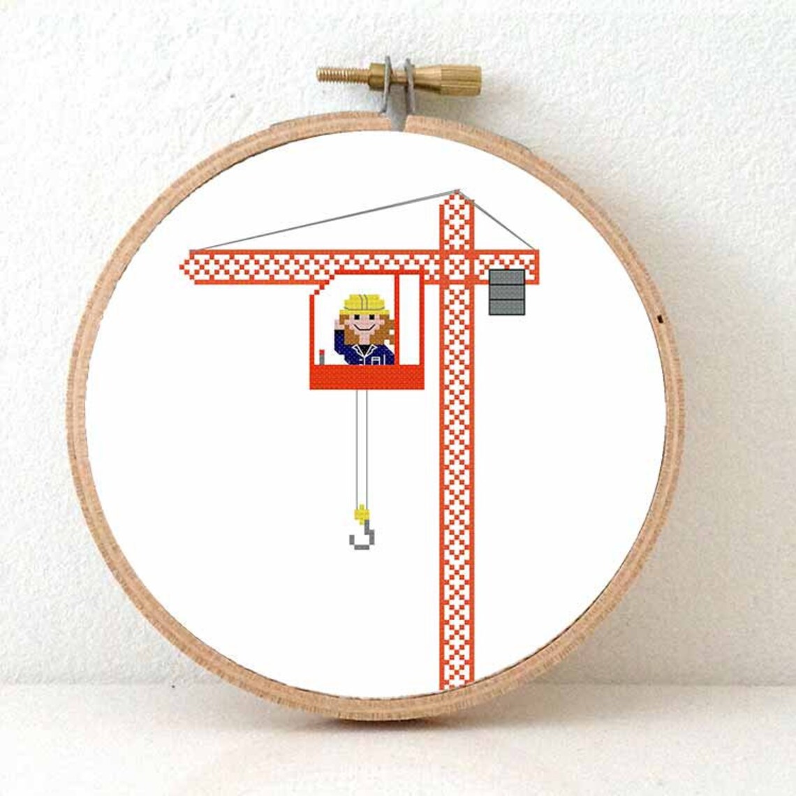 2 X Crane Operator Cross Stitch Pattern | Gift for Boy | Crane ...