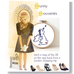 UK Map Cross Stitch Pattern | Easy Embroidery Pattern United Kingdom ...