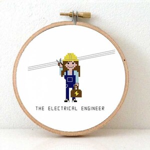 2 X Electrical Engineer Cross Stitch Pattern. Gift for Engineer. Female ...