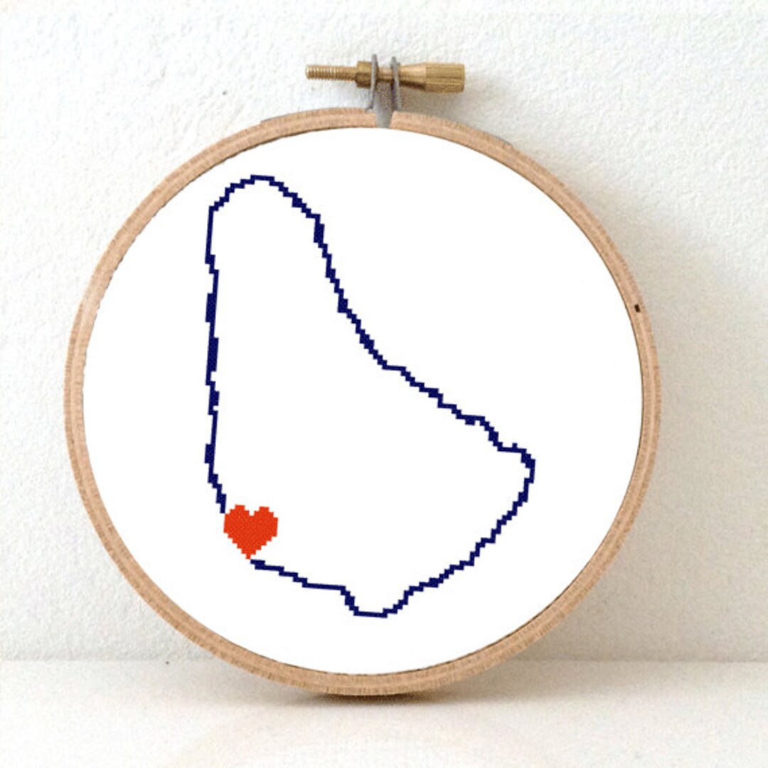 BARBADOS Map Cross Stitch Pattern | Barbados Embroidery Pattern ...