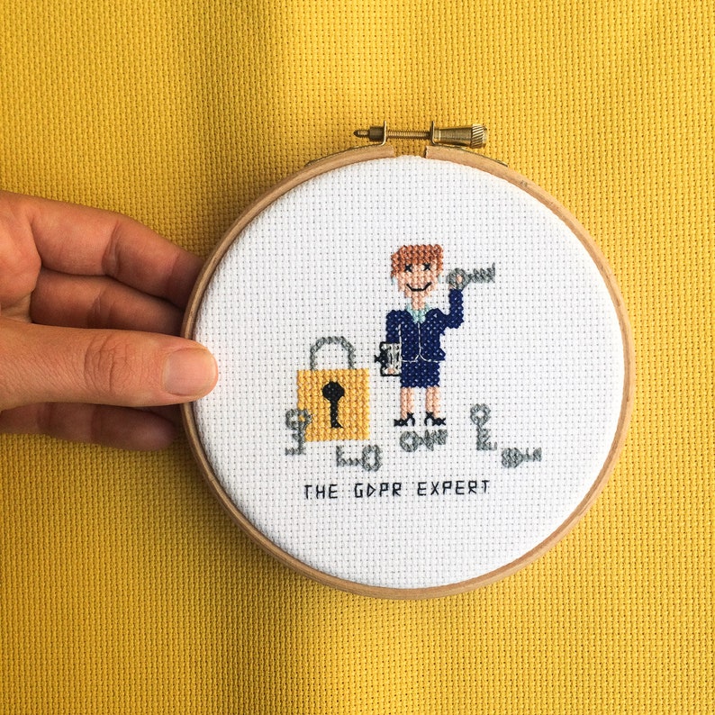 2 X Privacy Officer Cross Stitch Pattern. Gift for GDPR | Etsy