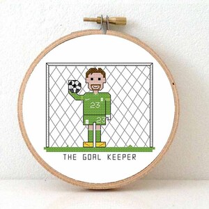 2 X Goal Keeper Cross Stitch Pattern. Female and Male Goal Keeper ...
