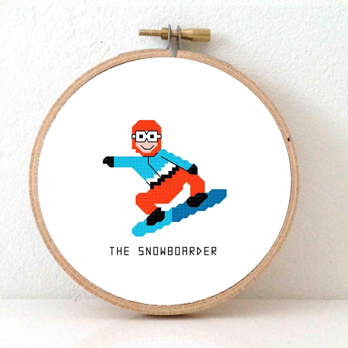 Snowboarder Cross Stitch Pattern. DIY Gift for Snowboarder. Winter ...