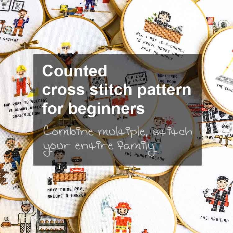 2 X Writer Cross Stitch Pattern. Gift for Writer. Ernest | Etsy