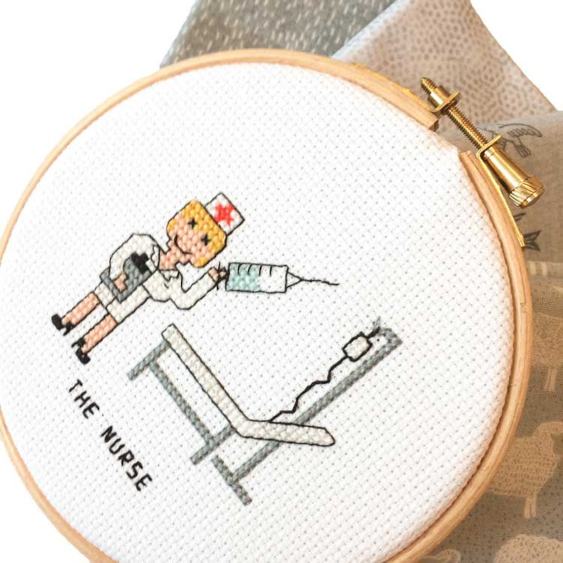 2 X Nurse Cross Stitch Pattern. Nurse Gifts. Nurse Gift Ideas. DIY ...