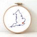 England Map Cross Stitch Pattern. Destination Wedding Gift. England ...