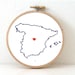 Spain Map Cross Stitch Pattern Easy Embroidery Pattern to Make a Spain ...
