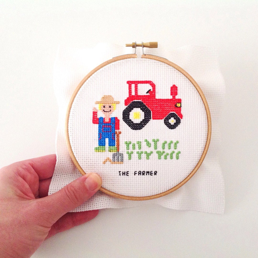2 X DIY GIFT for FARMER | Farm Cross Stitch Pattern | Farmers Wife ...