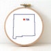New Mexico Map Cross Stitch Pattern. New Mexico Art Pattern With Santa ...