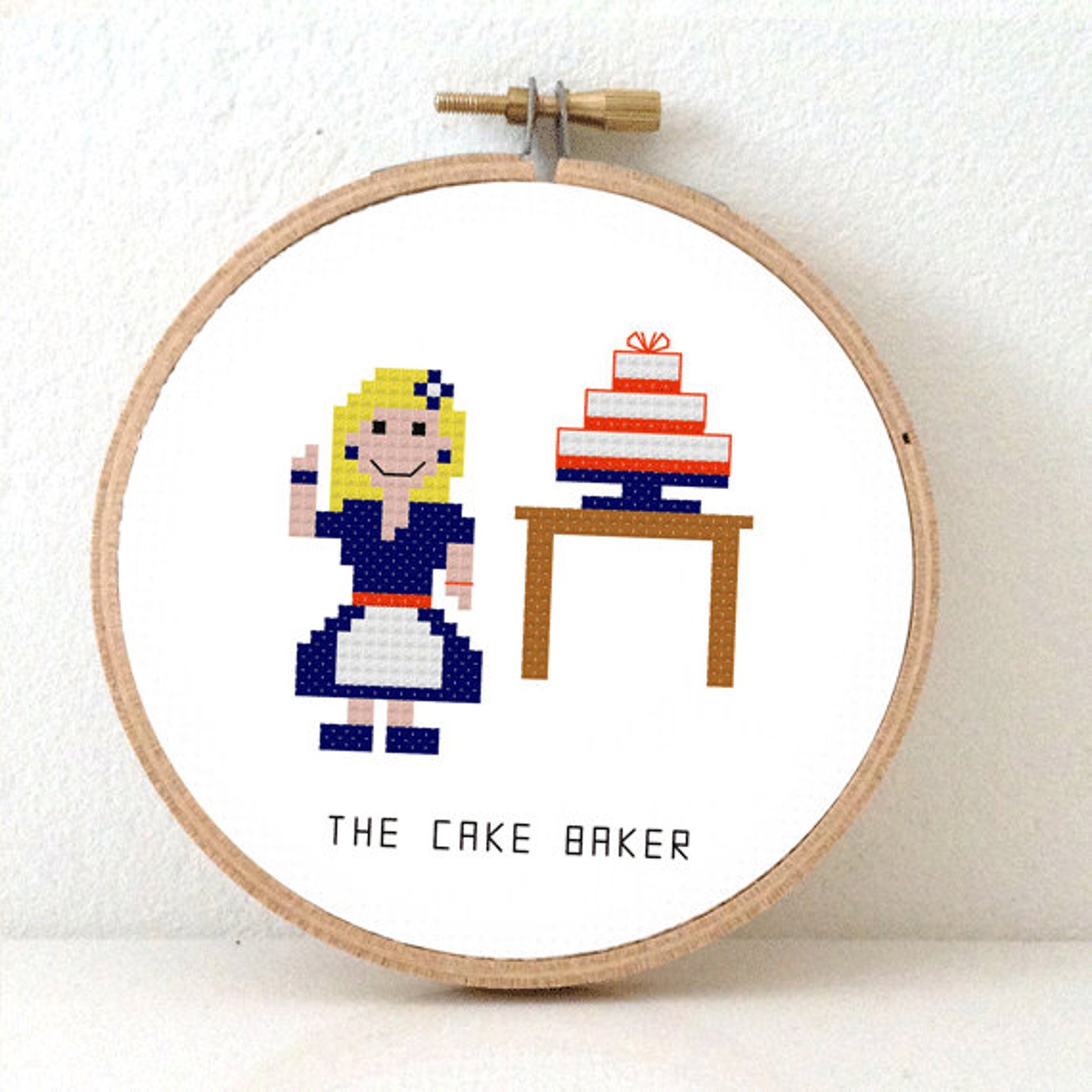 DIY Gift for Baker. 2 X Cake Baker Cross Stitch Pattern. Gift - Etsy