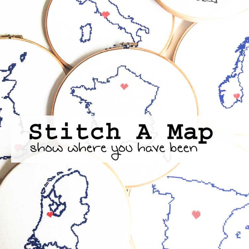 UK Map Cross Stitch Pattern Easy Embroidery Pattern United - Etsy UK
