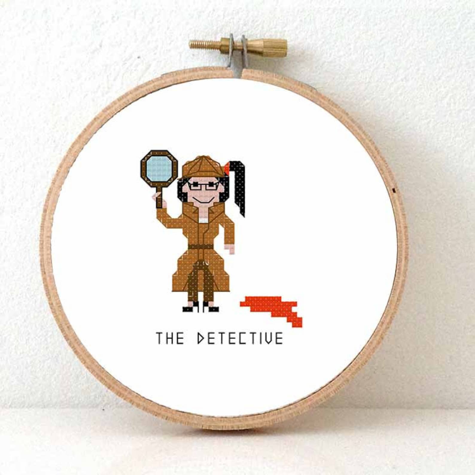 2 X Detective Cross Stitch Pattern. Gift for Detective Lover. Sherlock ...