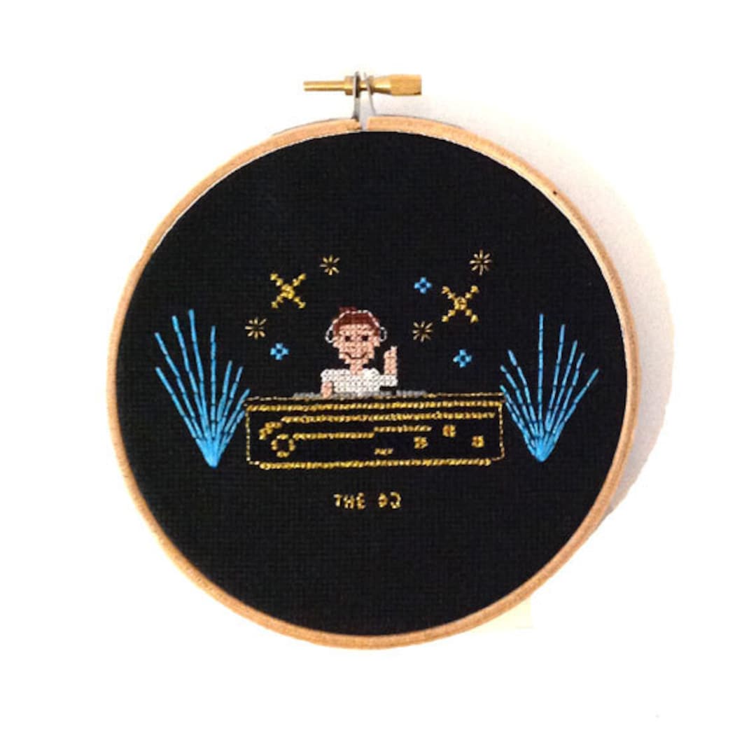 2 X DJ Cross Stitch Pattern. Male DJ Embroidery Pattern. DIY Gift for a ...