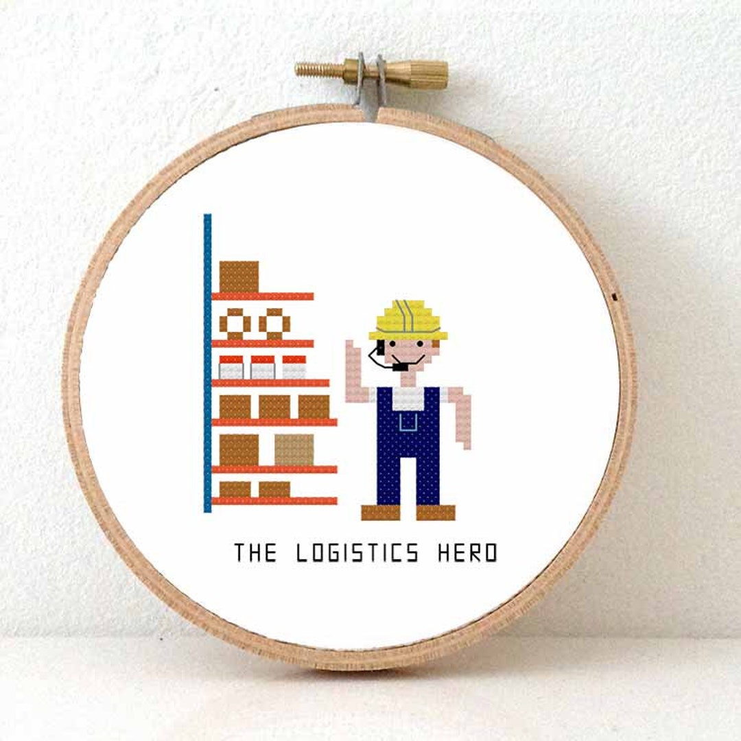2 X Logistics Hero Cross Stitch Pattern Order Picker Gift Idea ...