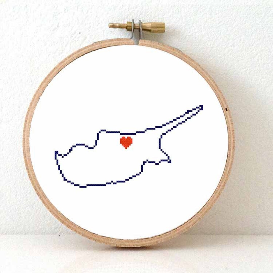 CYPRUS Map Cross Stitch Pattern. Cyprus Embroidery Pattern Highlighting ...