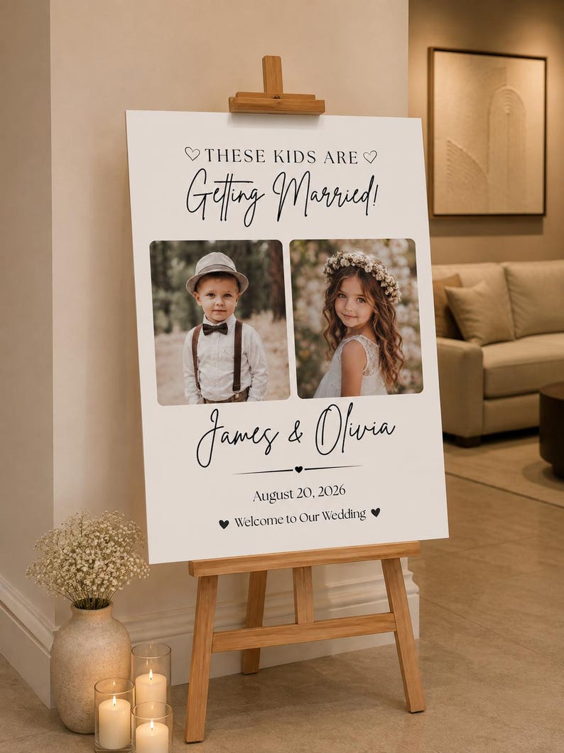 These Kids Are Getting Married Sign, Wedding Welcome Sign, Editable ...