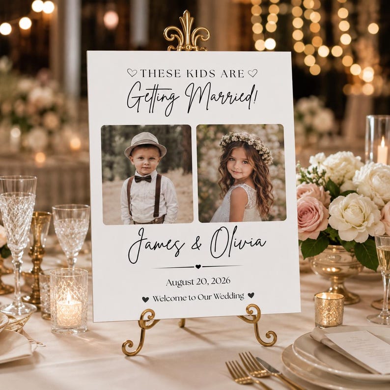 These Kids Are Getting Married Sign, Wedding Welcome Sign, Editable ...